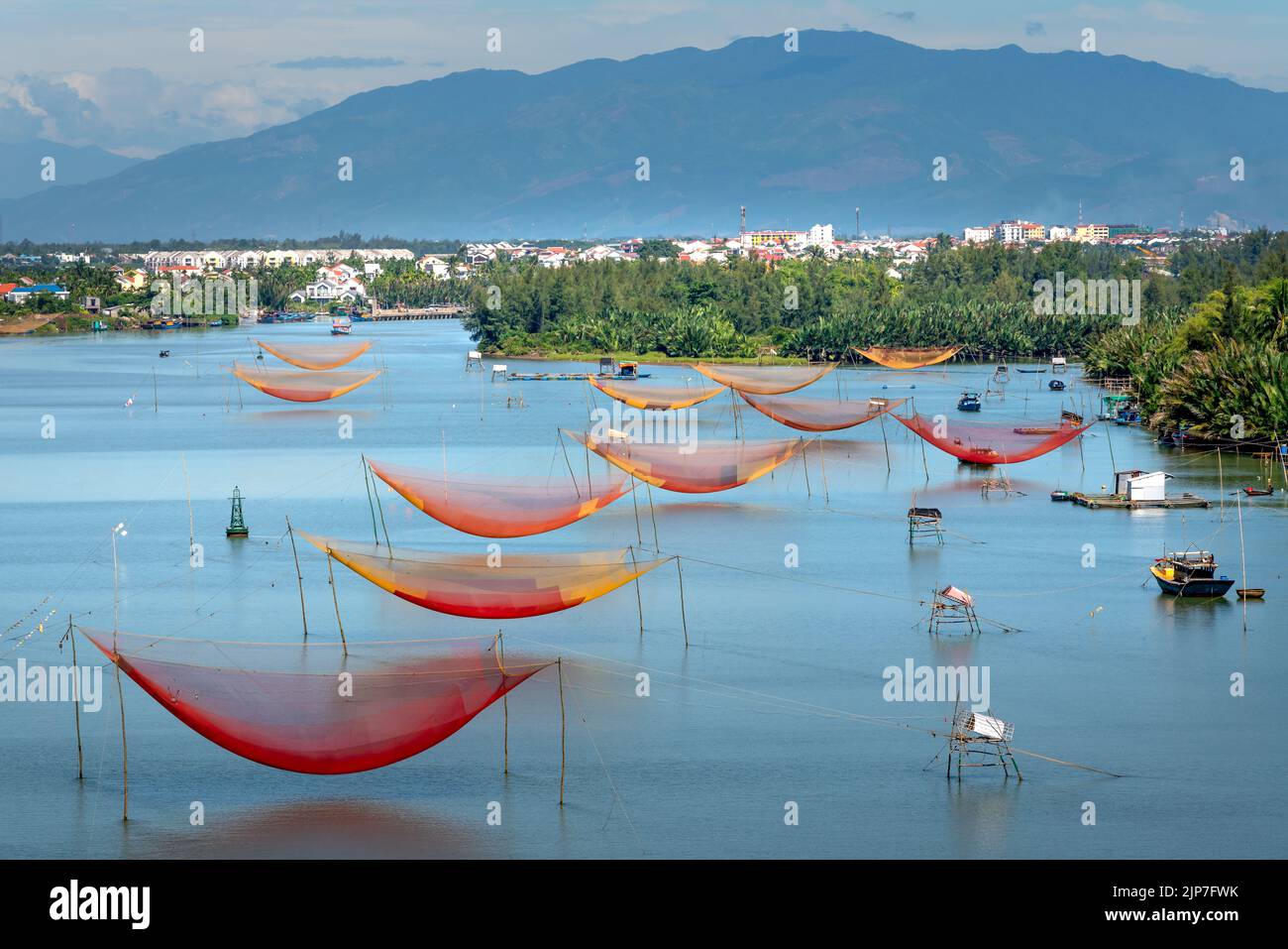 Cua Dai fishing, a typical cultural feature of the Thu Bon river region ...