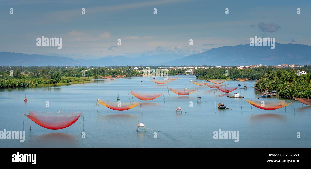 Cua Dai fishing, a typical cultural feature of the Thu Bon river region ...