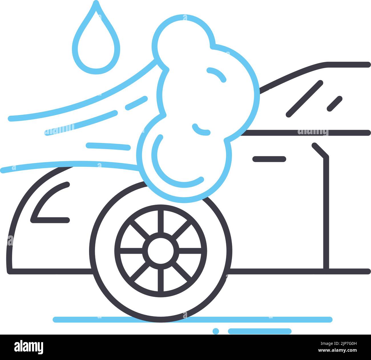 car wash line icon, outline symbol, vector illustration, concept sign ...