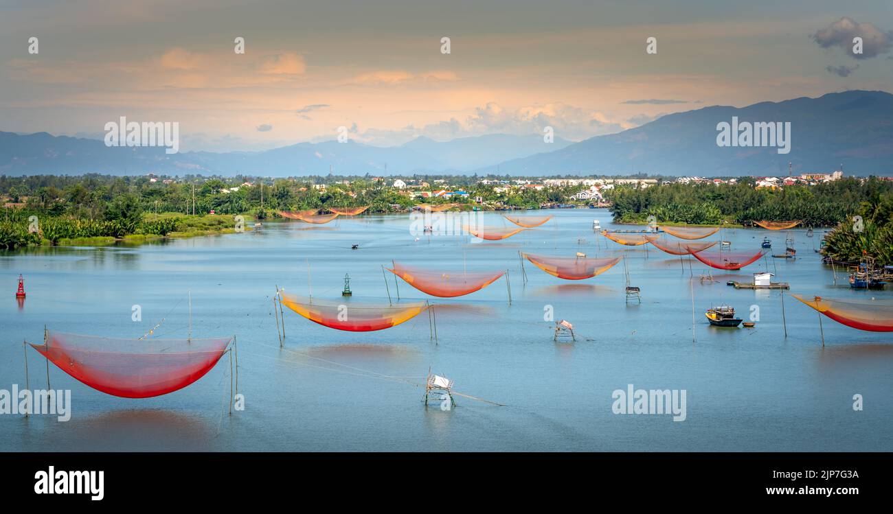 Cua Dai fishing, a typical cultural feature of the Thu Bon river region ...