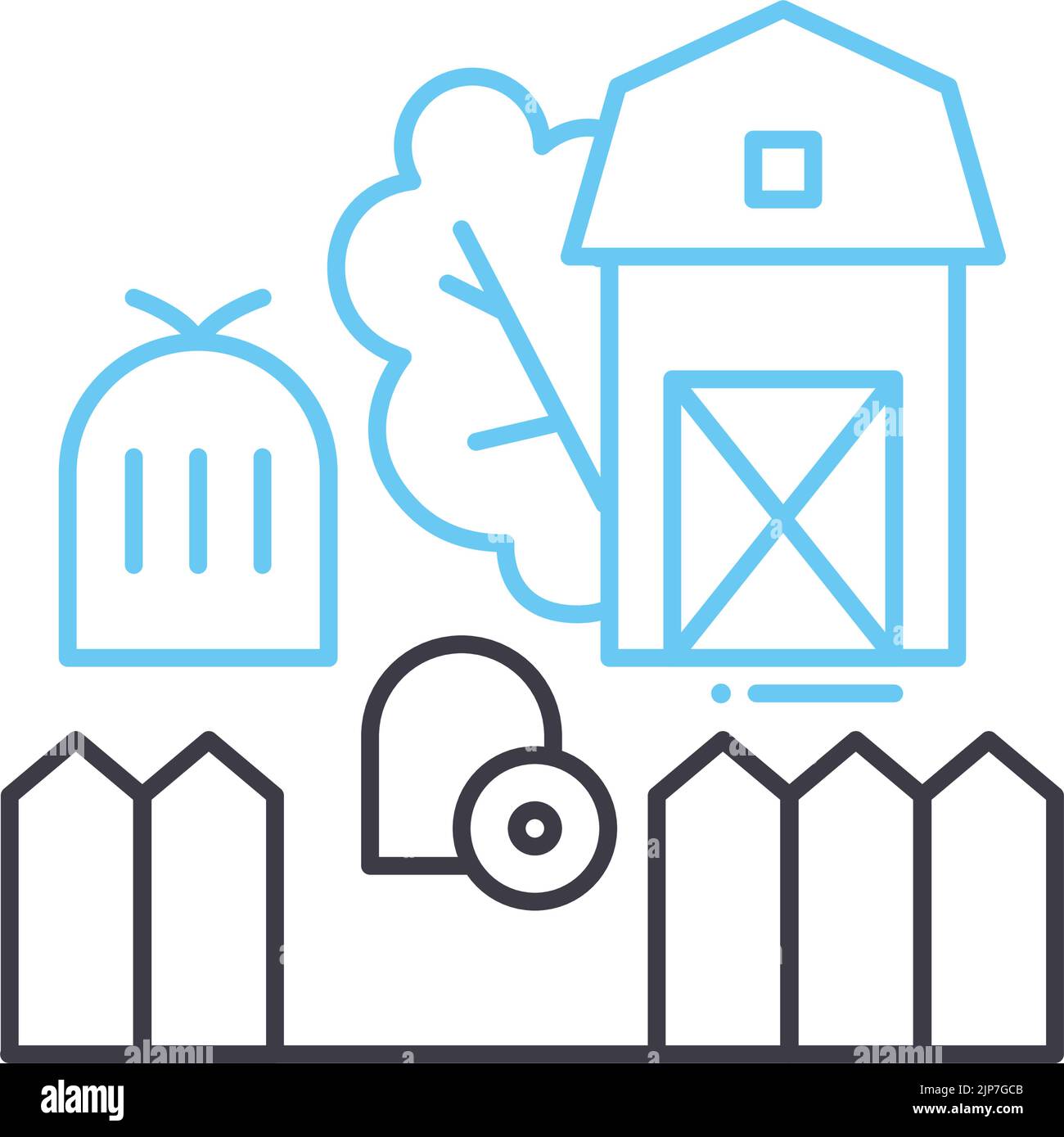 Plantation field line icon Stock Vector Images - Alamy