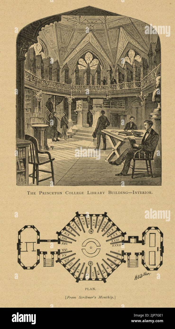 The Princeton College Library Building - interior - FSB. Plan (from ...