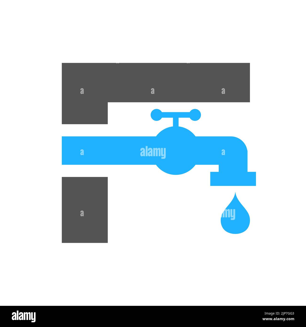 Letter F Plumber Logo Design. Plumbing Water with Letter F Logo ...