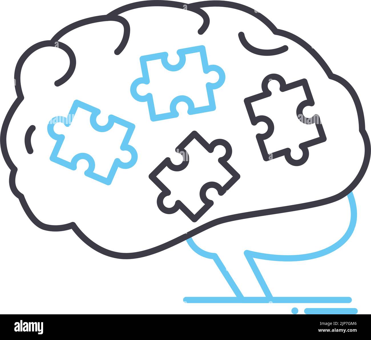 autism disorder line icon, outline symbol, vector illustration, concept ...