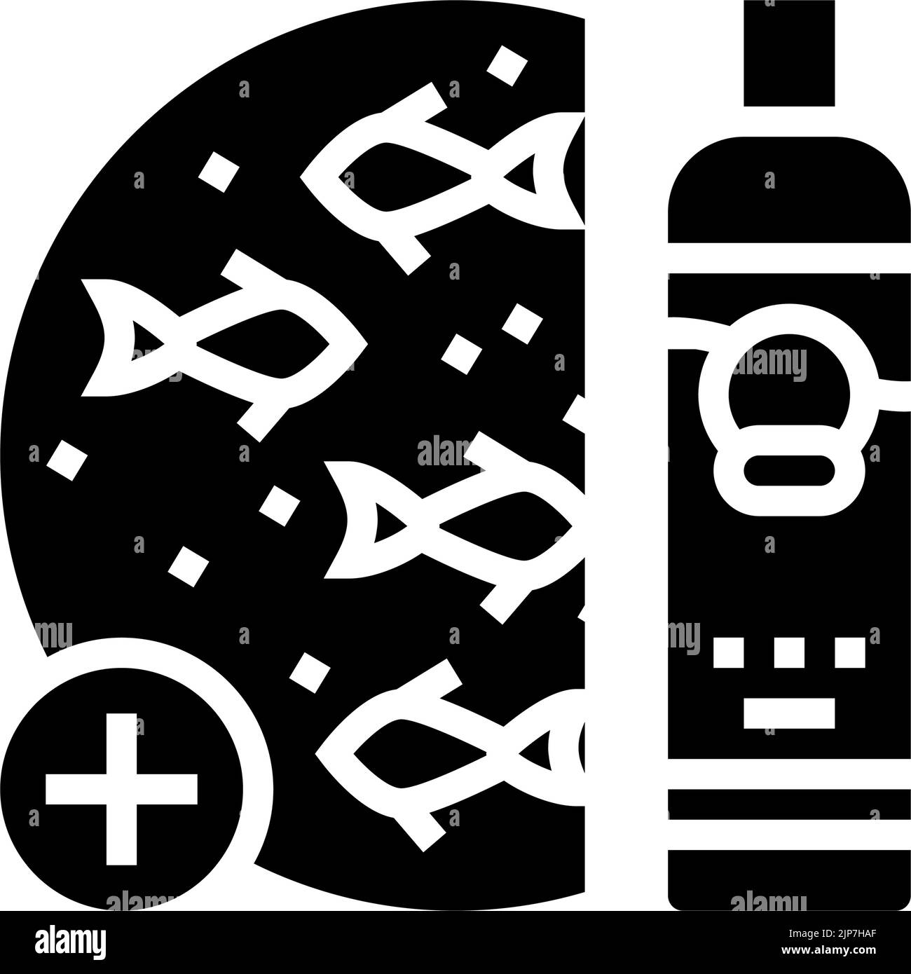 medication aquarium fish glyph icon vector illustration Stock Vector ...