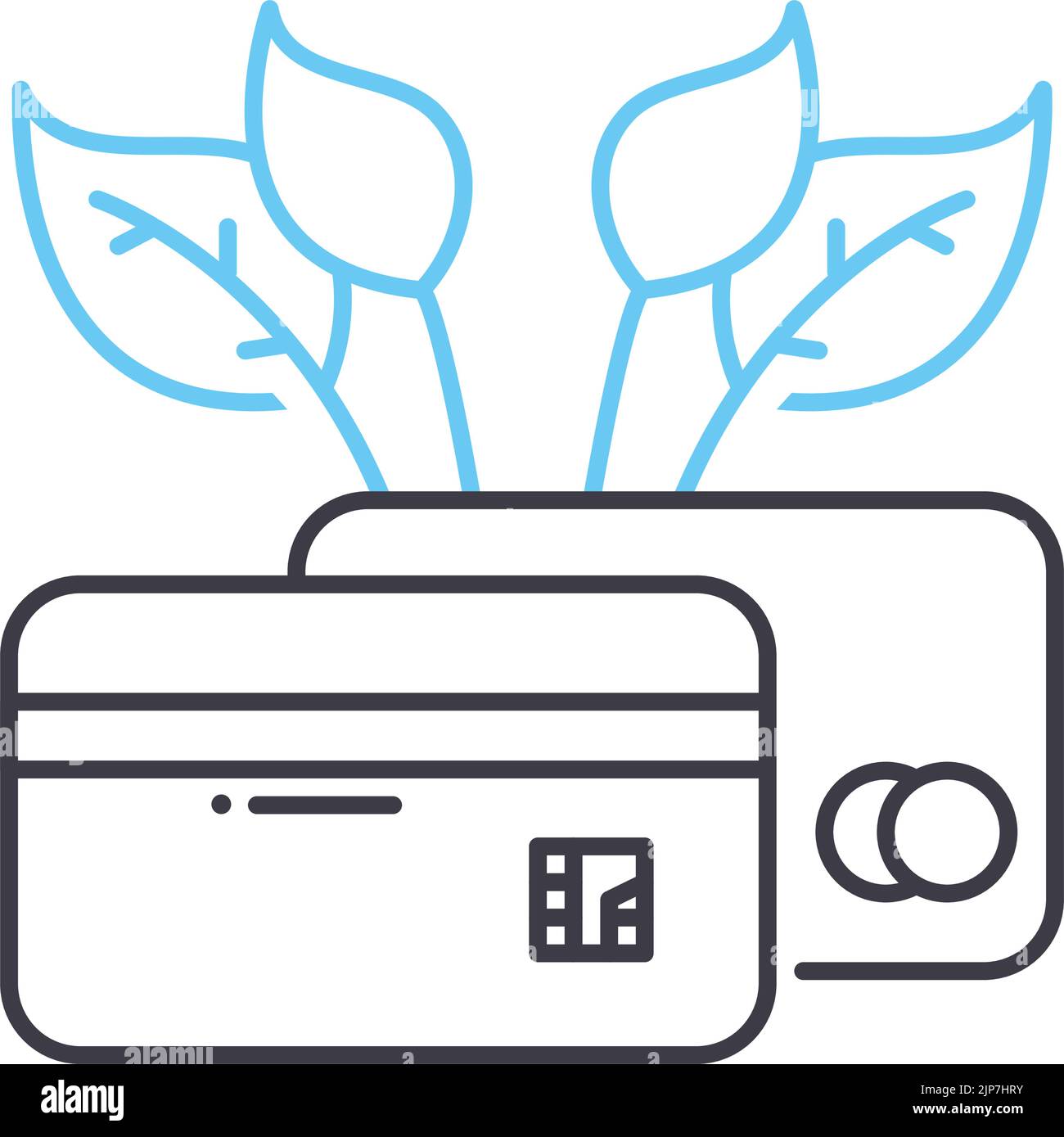 eco line icon, outline symbol, vector illustration, concept sign Stock ...