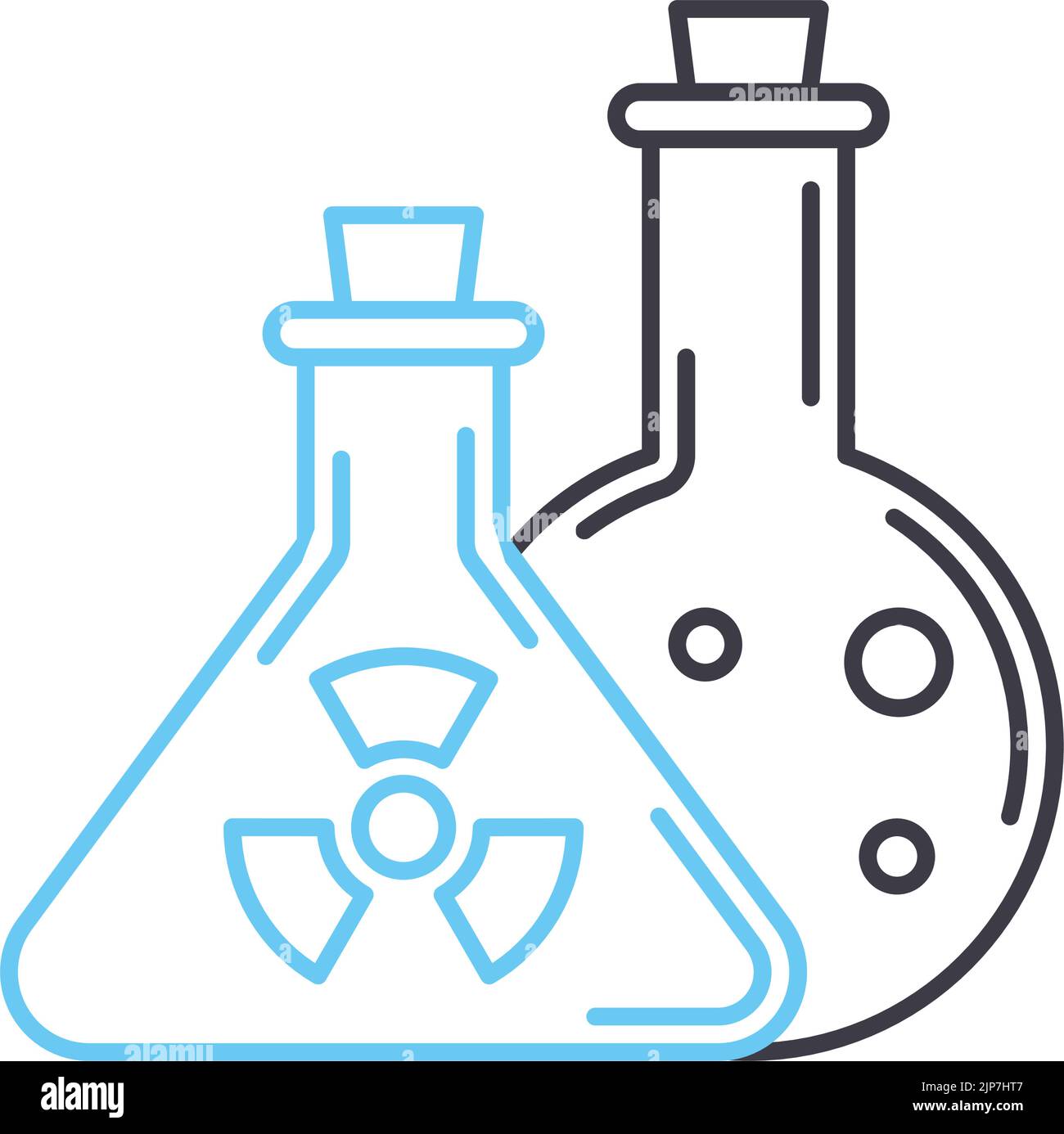 chemicals line icon, outline symbol, vector illustration, concept sign ...