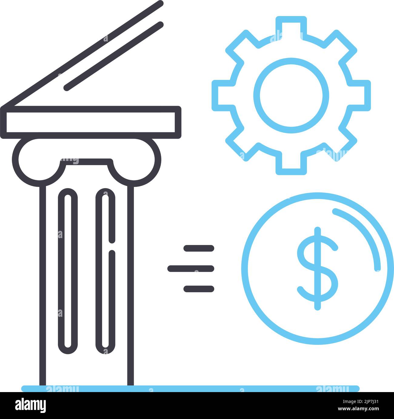 financing services line icon, outline symbol, vector illustration ...