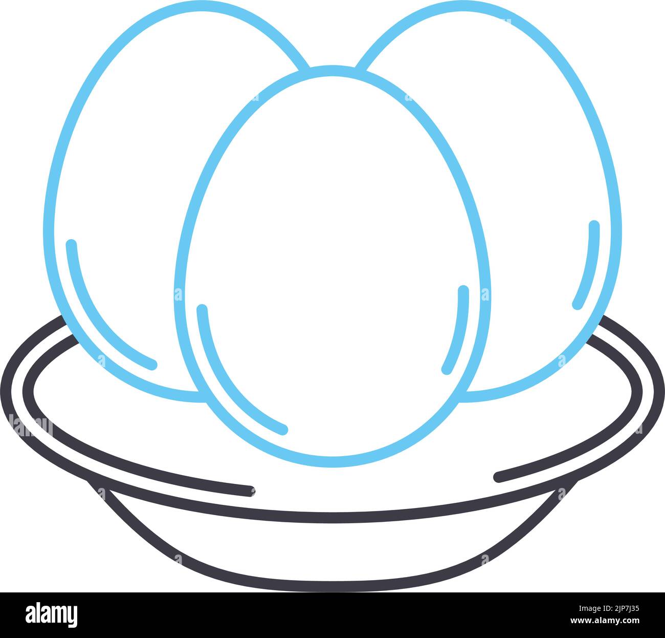 eggs line icon, outline symbol, vector illustration, concept sign Stock ...