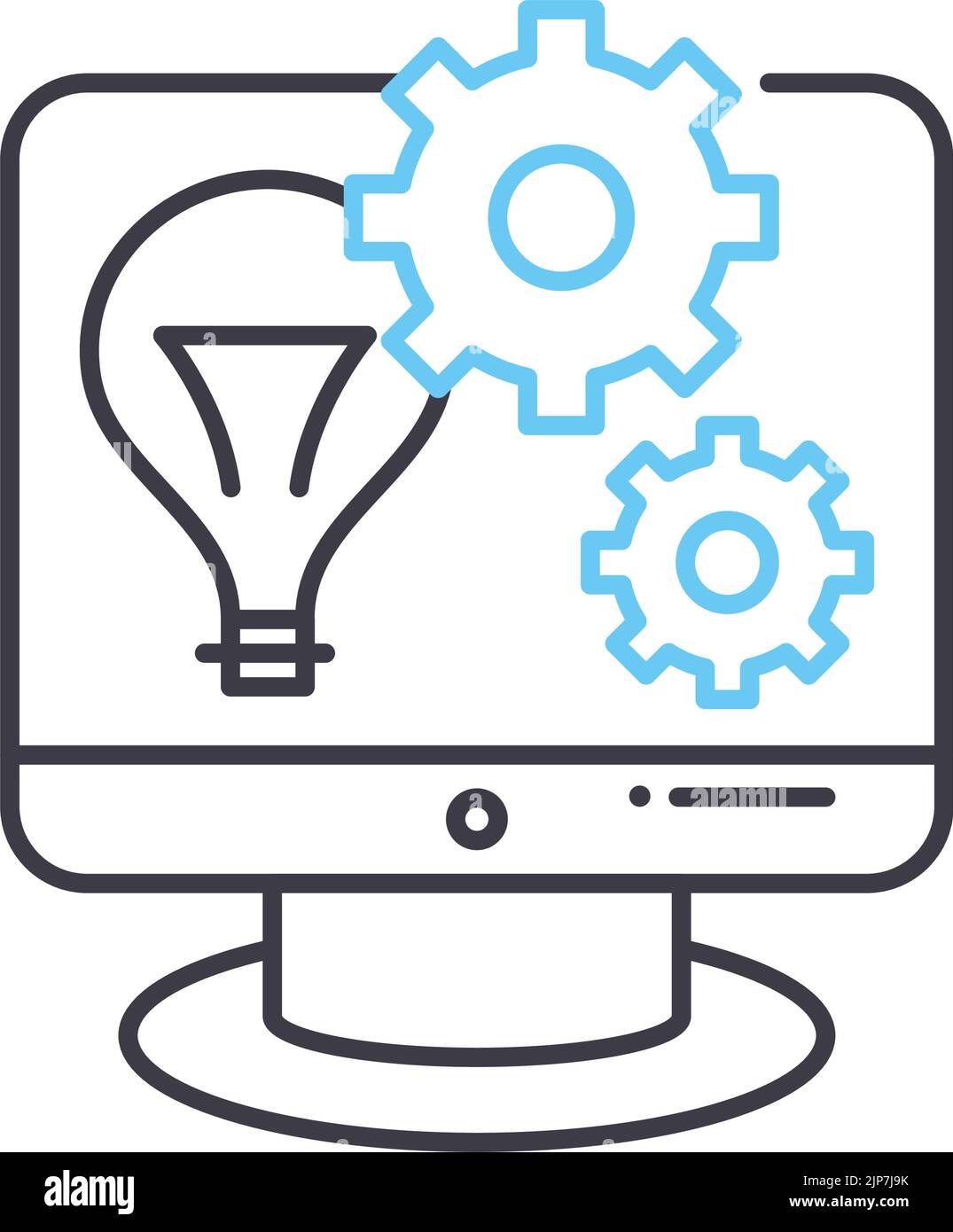 Content creation icon line Stock Vector Images - Alamy