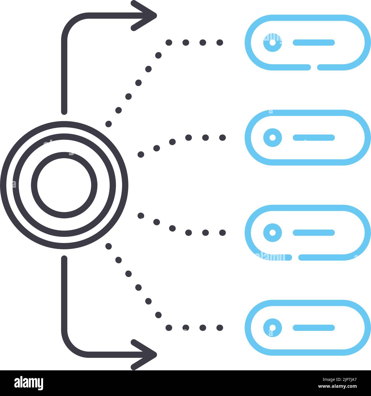 features list line icon, outline symbol, vector illustration, concept ...