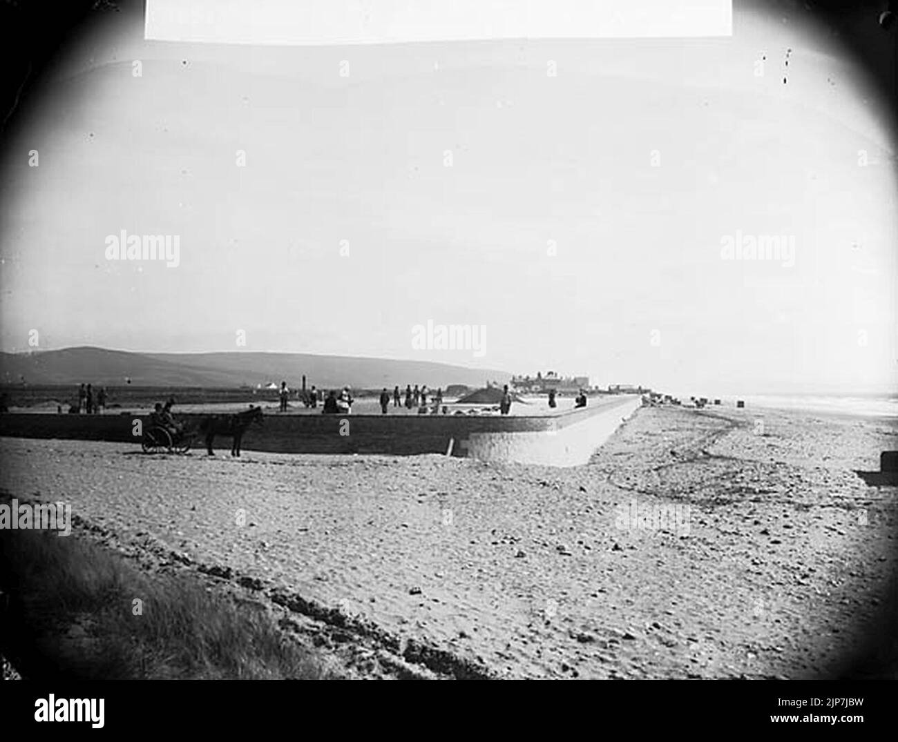 The promenade and sea wall, Tywyn Stock Photo - Alamy