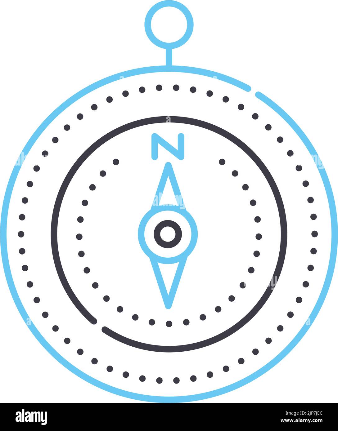 compass line icon, outline symbol, vector illustration, concept sign ...