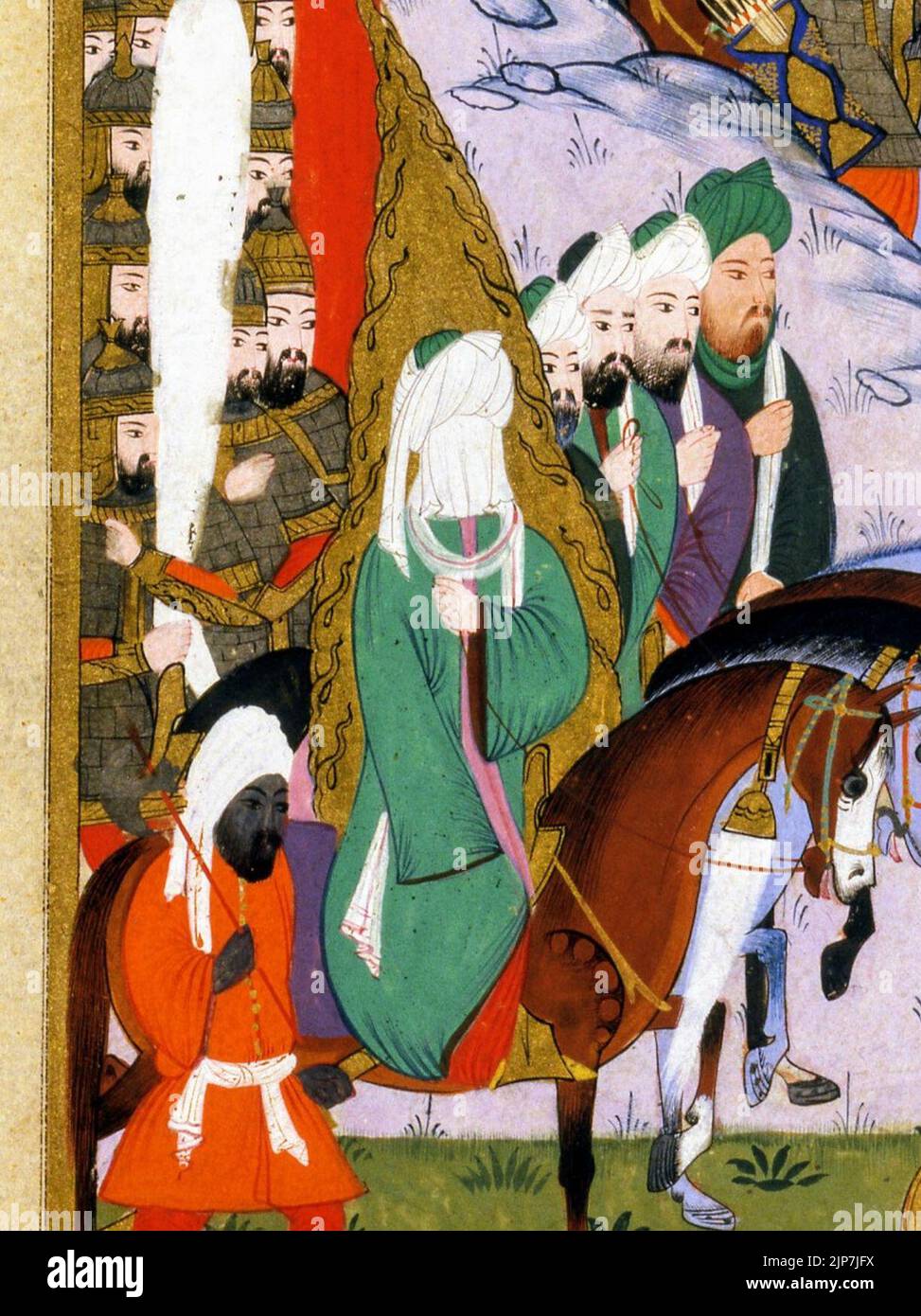 The Prophet Muhammad and the Muslim Army at the Battle of Uhud, from ...
