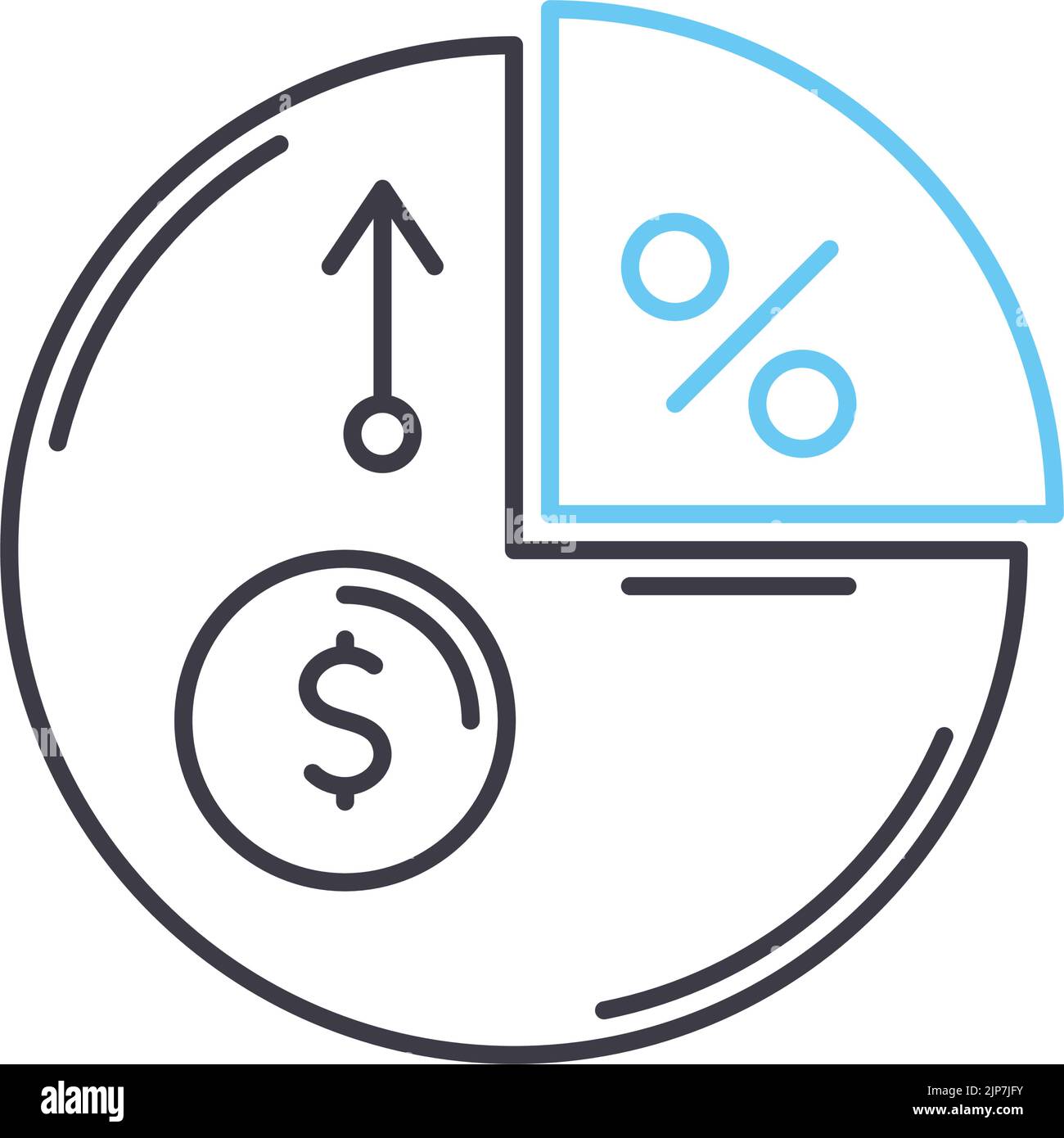 dividents payout line icon, outline symbol, vector illustration ...