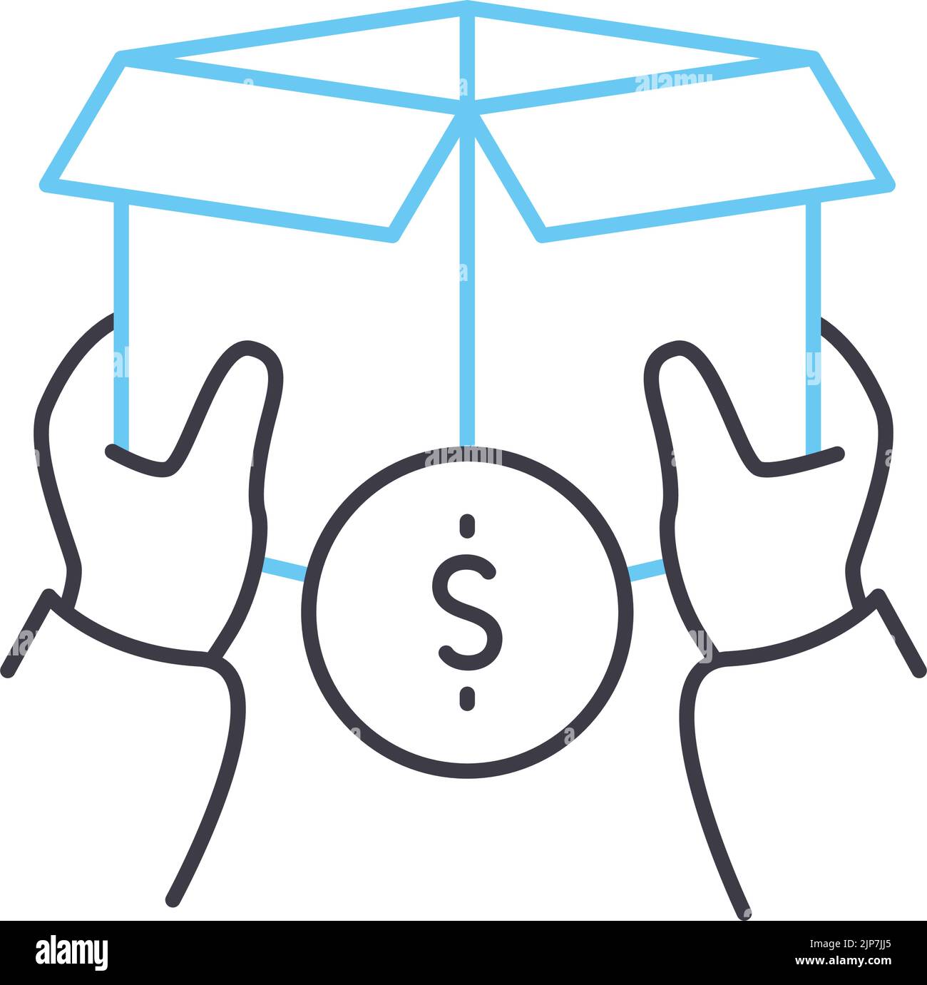 Commodities Investment Line Icon Outline Symbol Vector Illustration