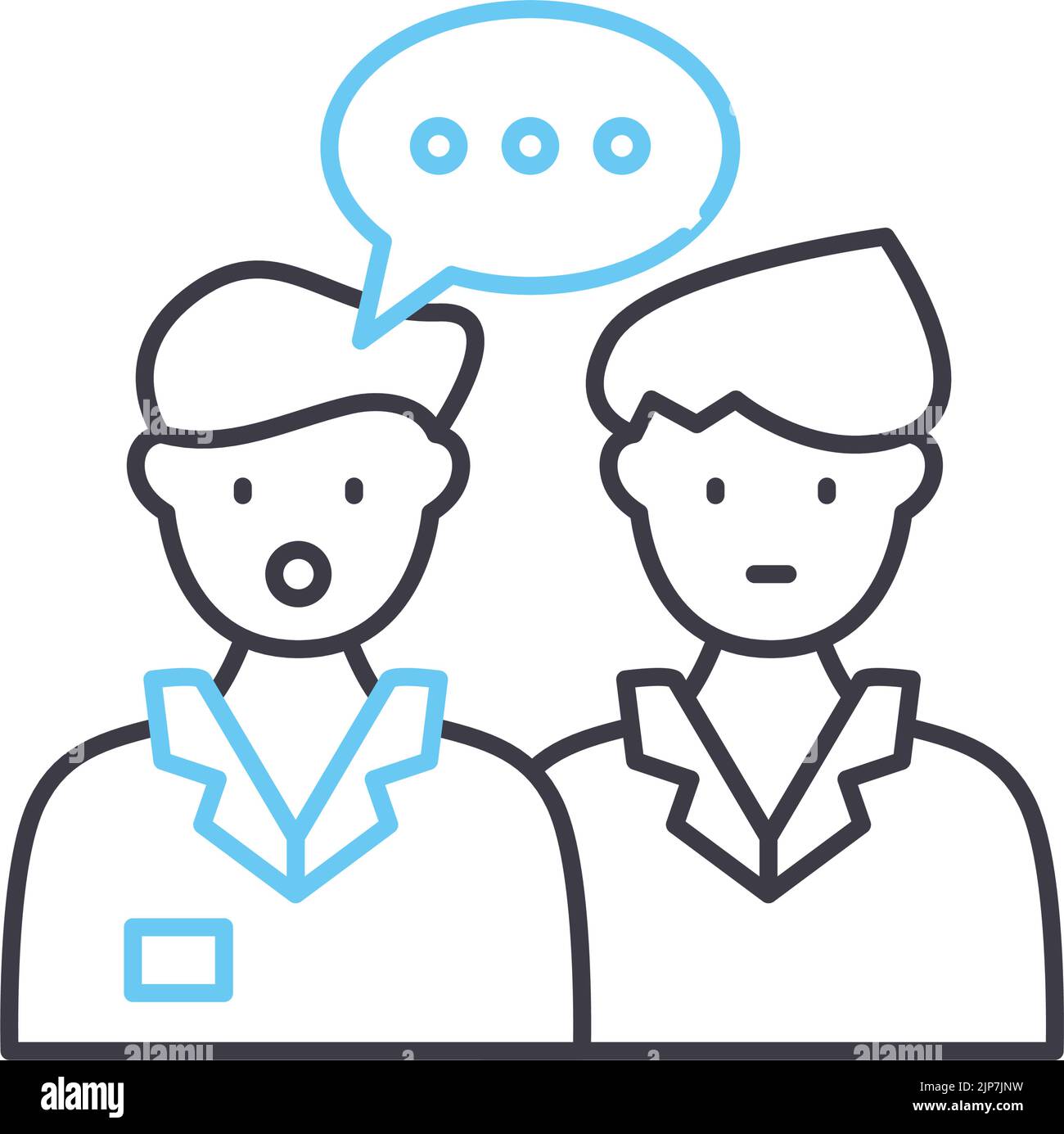 consulting line icon, outline symbol, vector illustration, concept sign ...