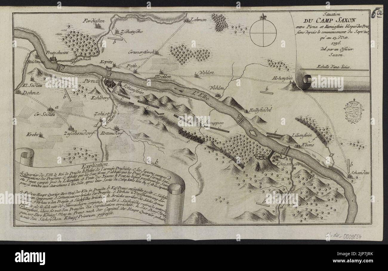 The Prussian Siege and Attack of Pirna in Saxony 1756 ä Stock Photo - Alamy