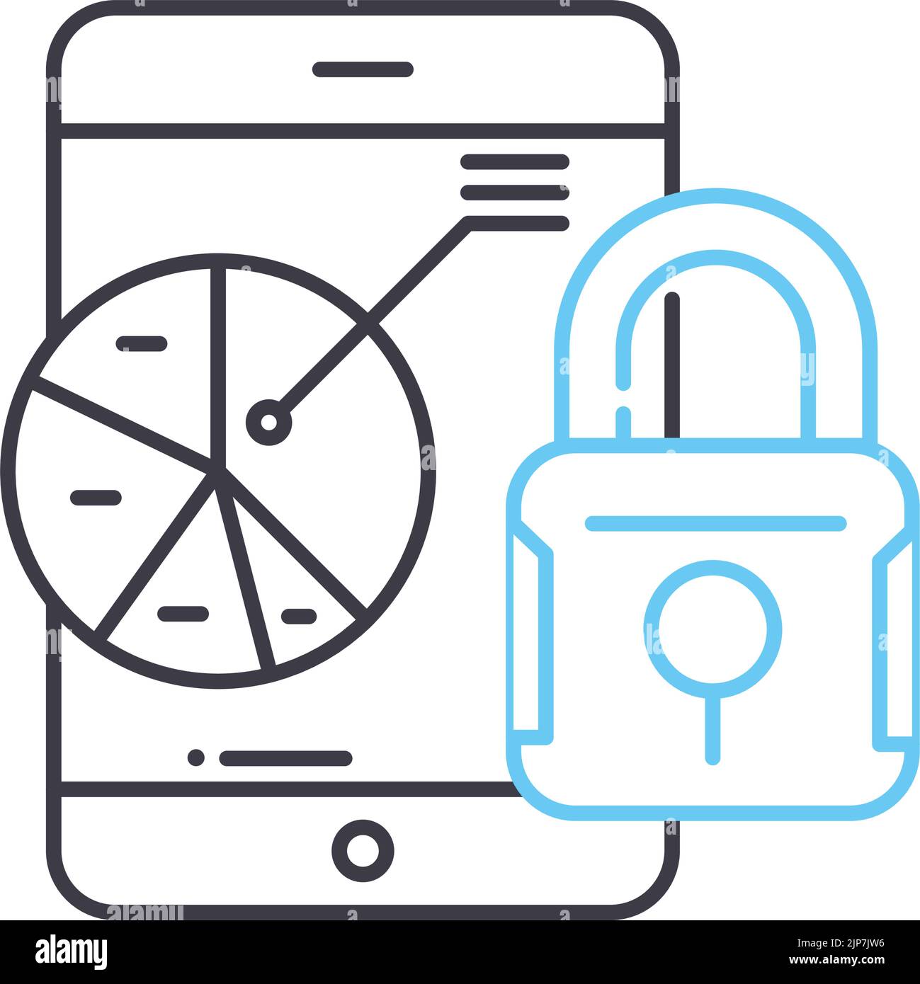 data security line icon, outline symbol, vector illustration, concept sign Stock Vector Image ...