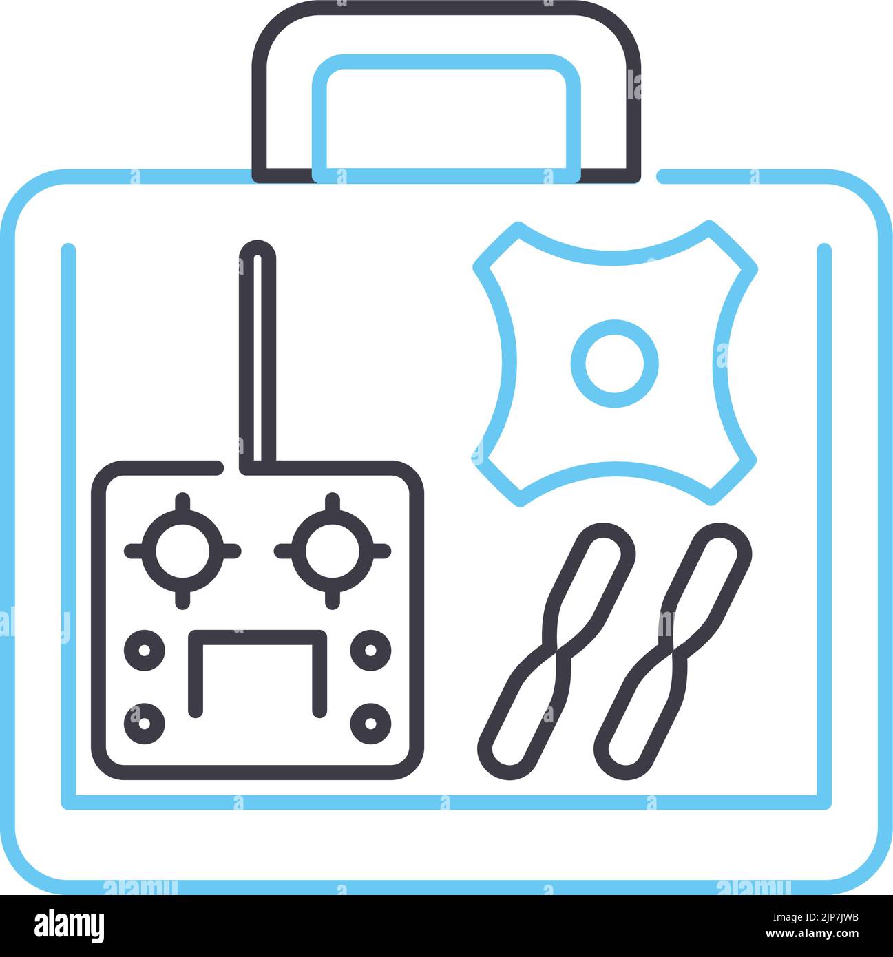 engineer case line icon, outline symbol, vector illustration, concept ...