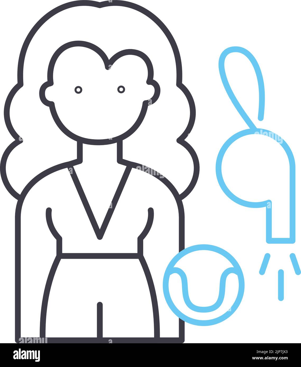 coach line icon, outline symbol, vector illustration, concept sign ...