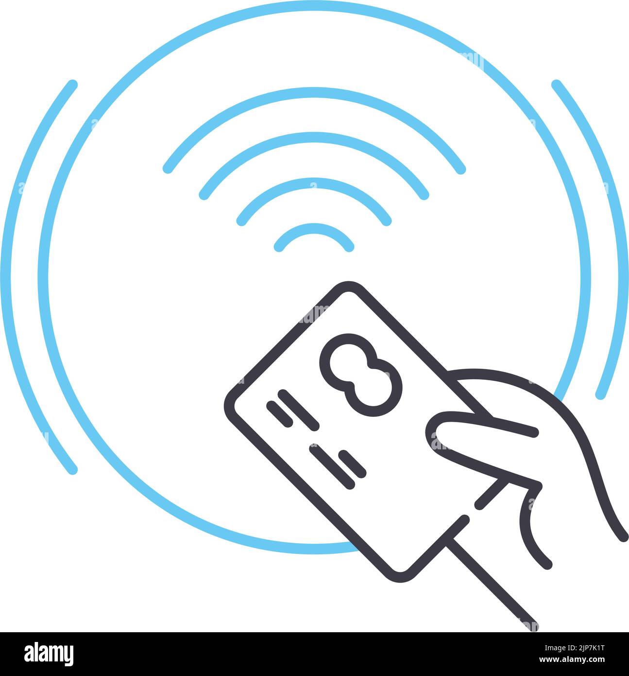 credit entry line icon, outline symbol, vector illustration, concept ...