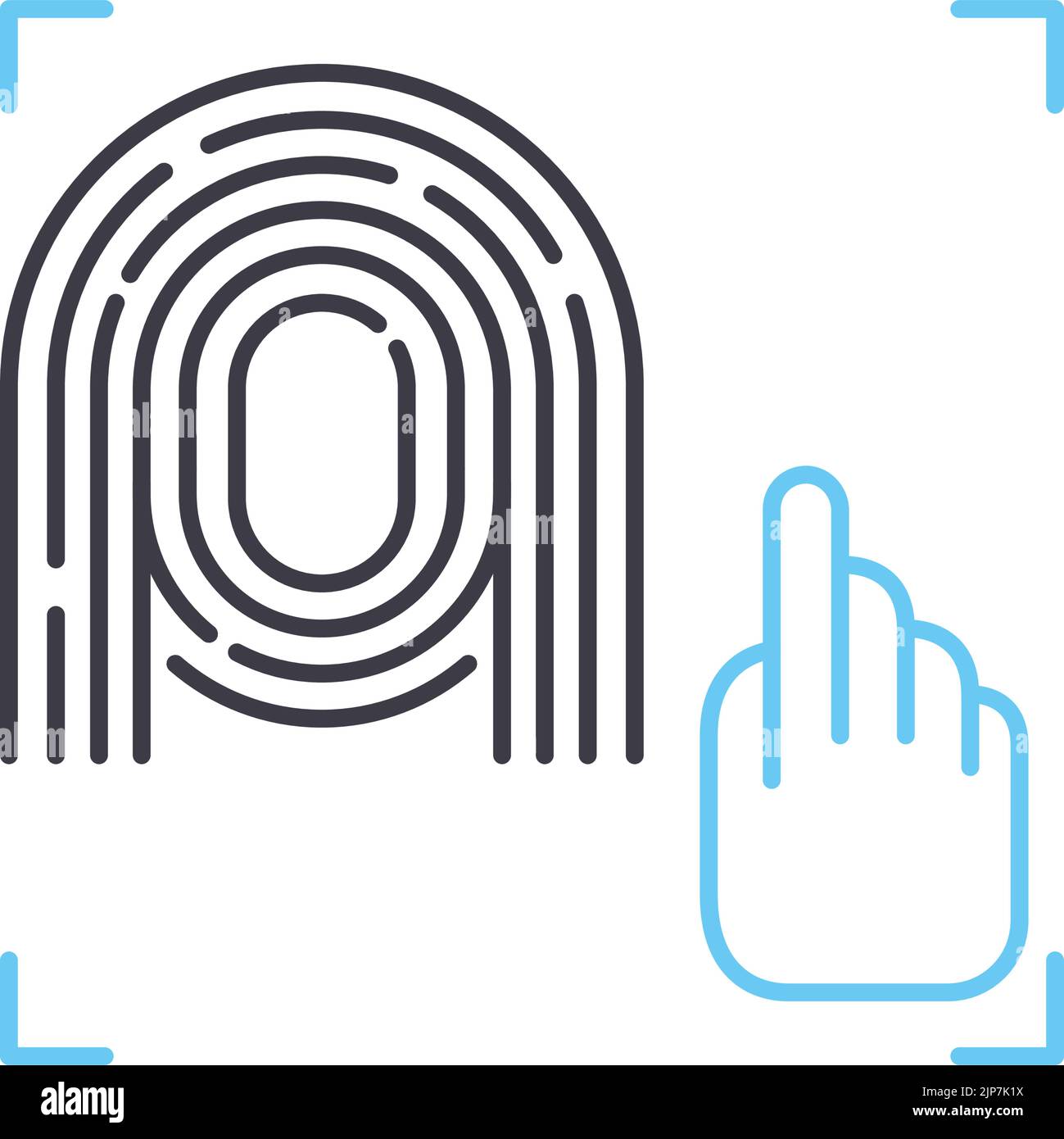 finger sprint line icon, outline symbol, vector illustration, concept ...