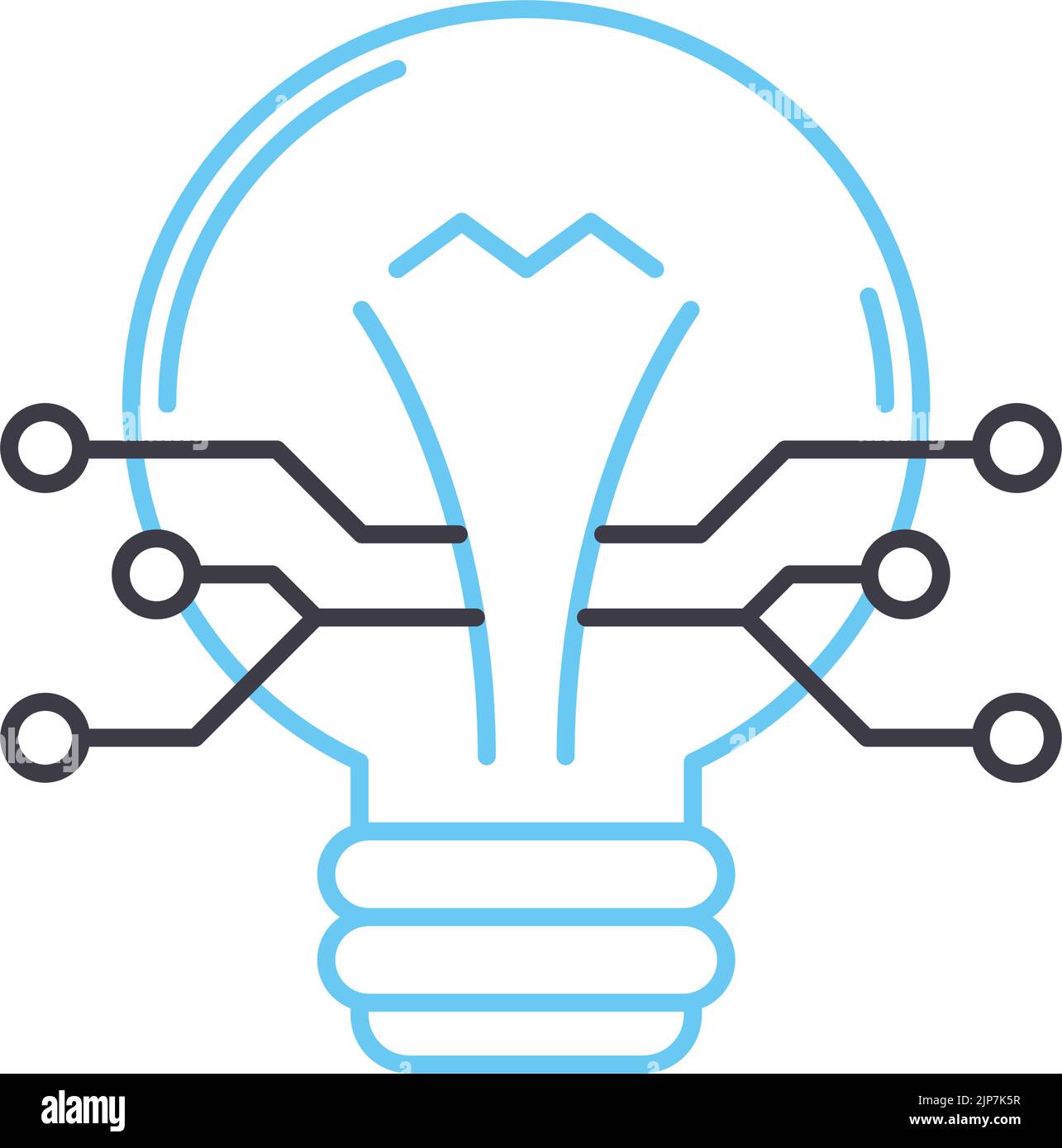 Fintech Industry Line Icon Outline Symbol Vector Illustration