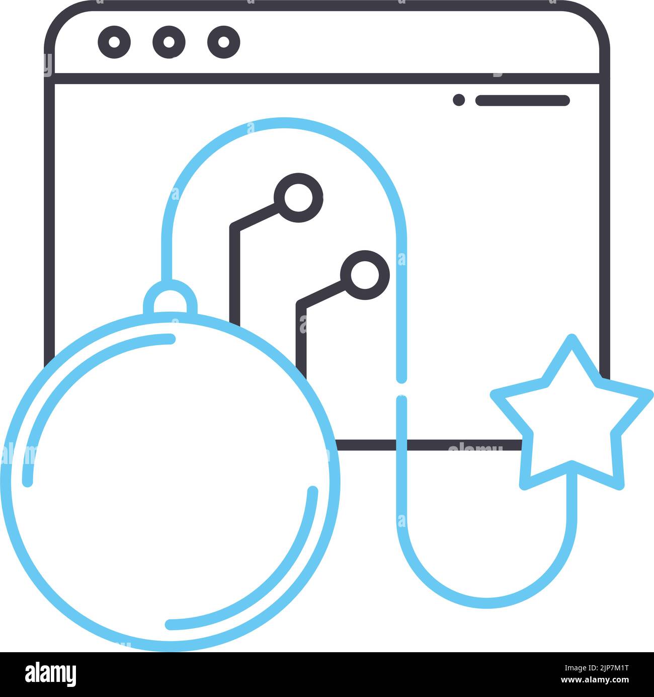 ddos attack line icon, outline symbol, vector illustration, concept sign Stock Vector Image ...