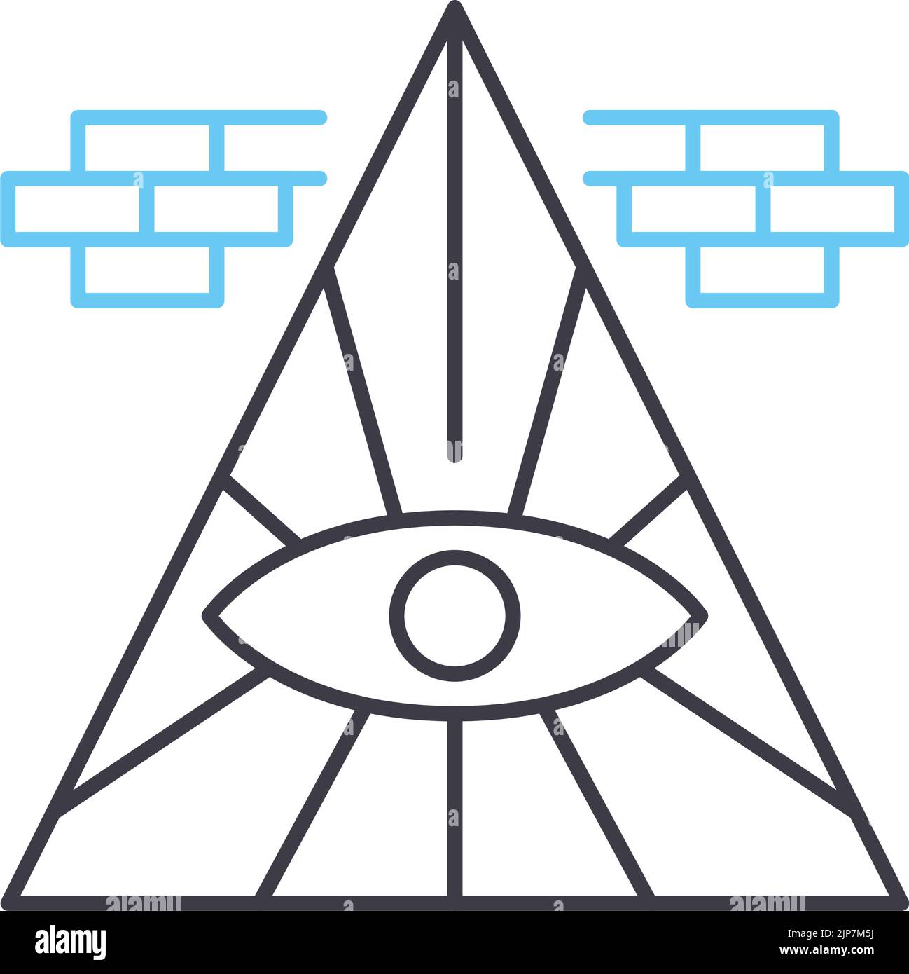 conspirancy theory line icon, outline symbol, vector illustration ...