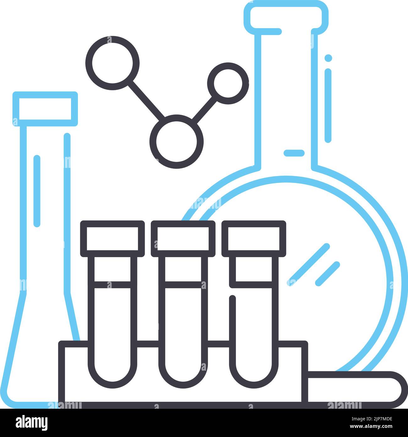 chemistry line icon, outline symbol, vector illustration, concept sign ...