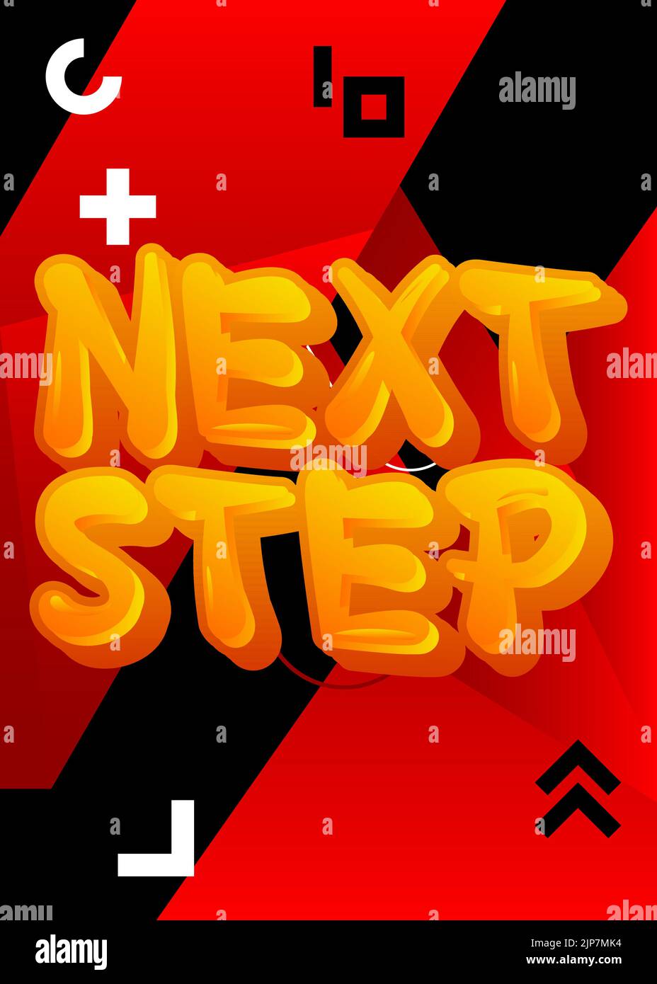 Next Step. Word written with Children's font in cartoon style Stock ... Next Step. Word written with Children's font in cartoon style Stock ...