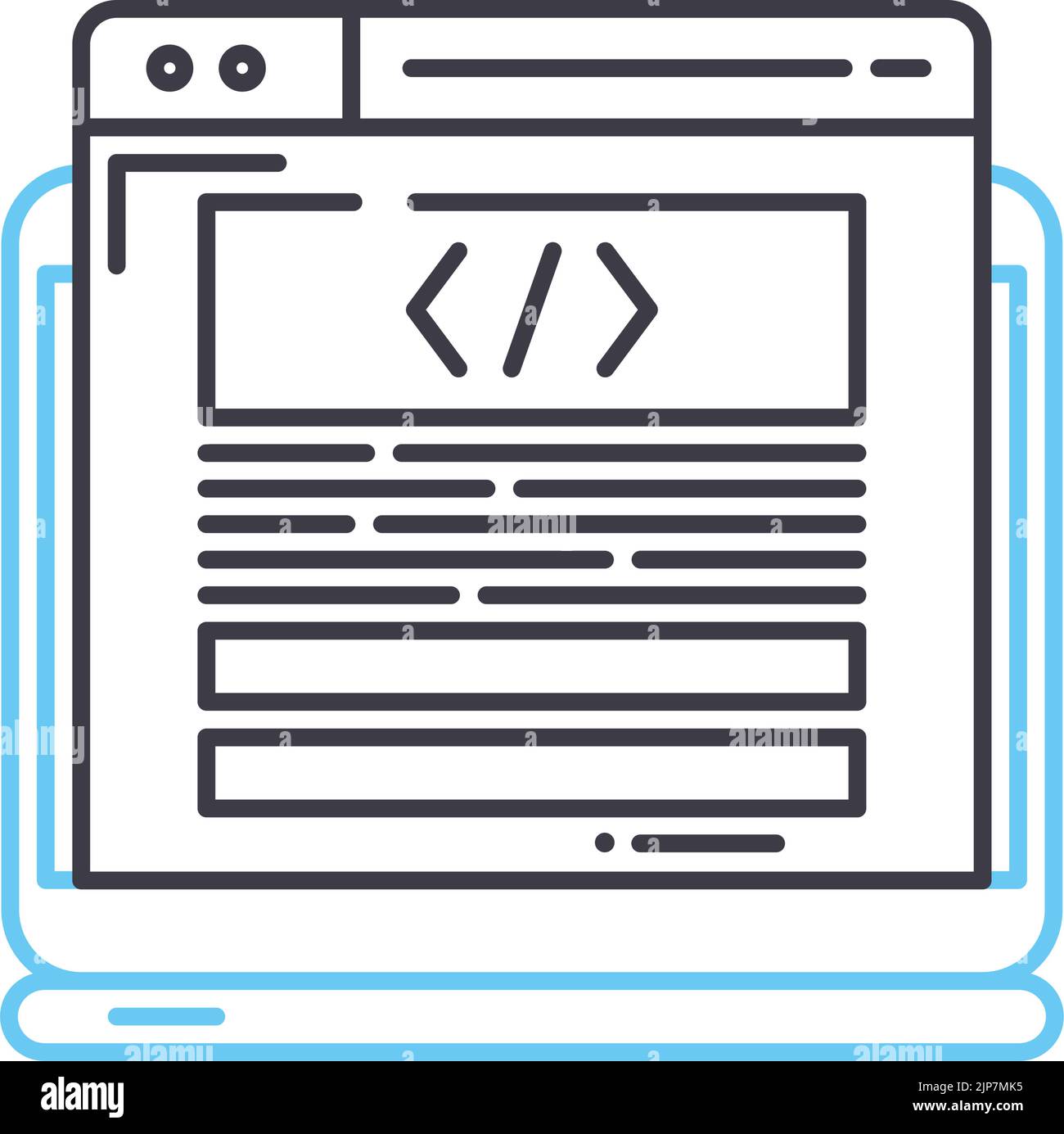 back end line icon, outline symbol, vector illustration, concept sign Stock Vector Image & Art ...