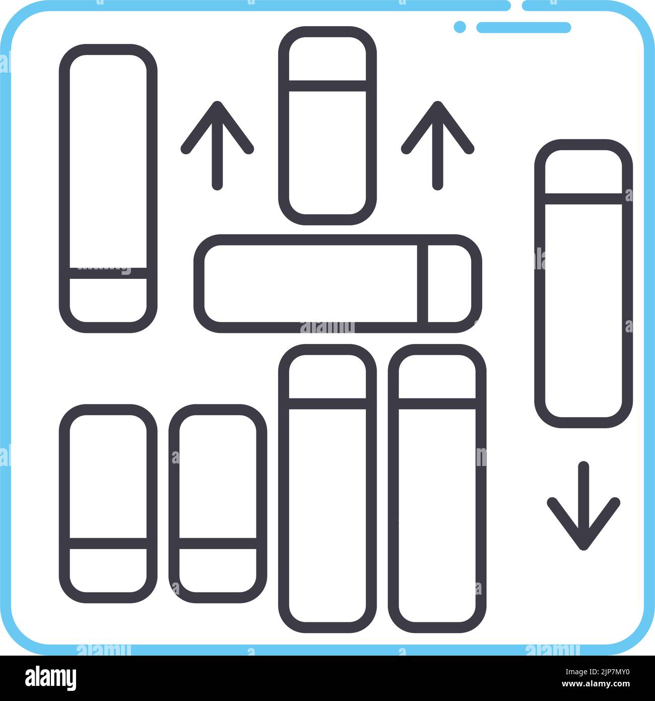 complex puzzle line icon, outline symbol, vector illustration, concept ...