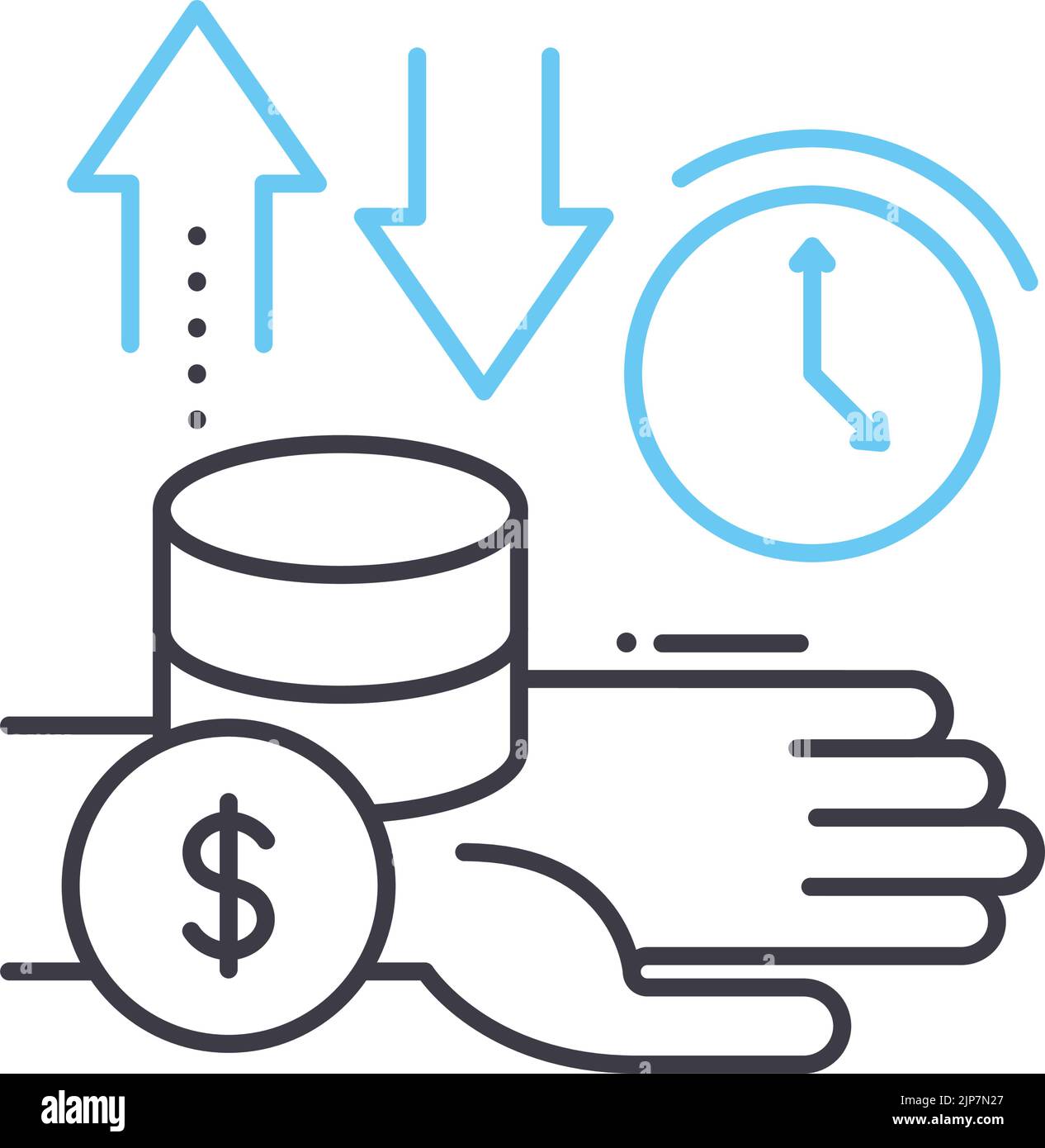 fast transfers line icon, outline symbol, vector illustration, concept ...