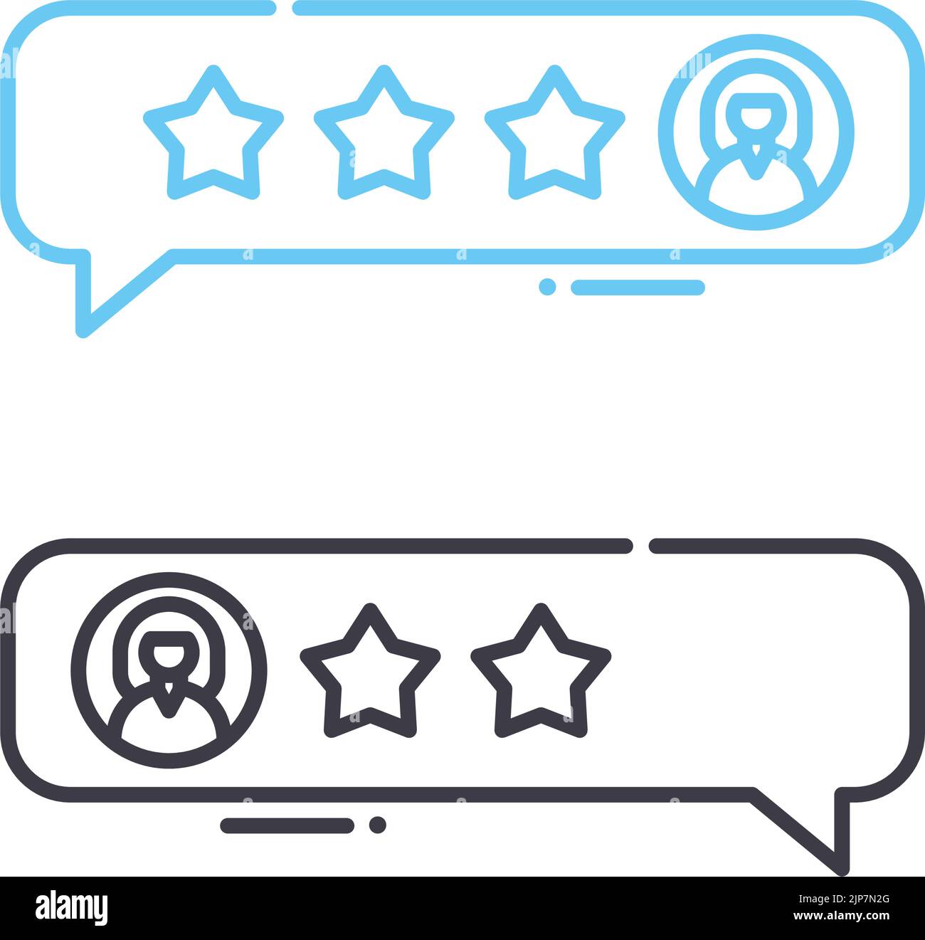 feedback reviews line icon, outline symbol, vector illustration ...