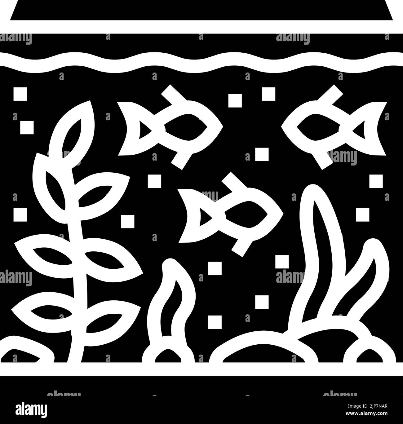 saltwater aquarium fish glyph icon vector illustration Stock Vector ...