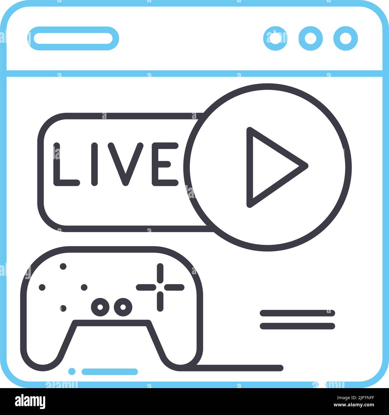 broadcasting line icon, outline symbol, vector illustration, concept ...