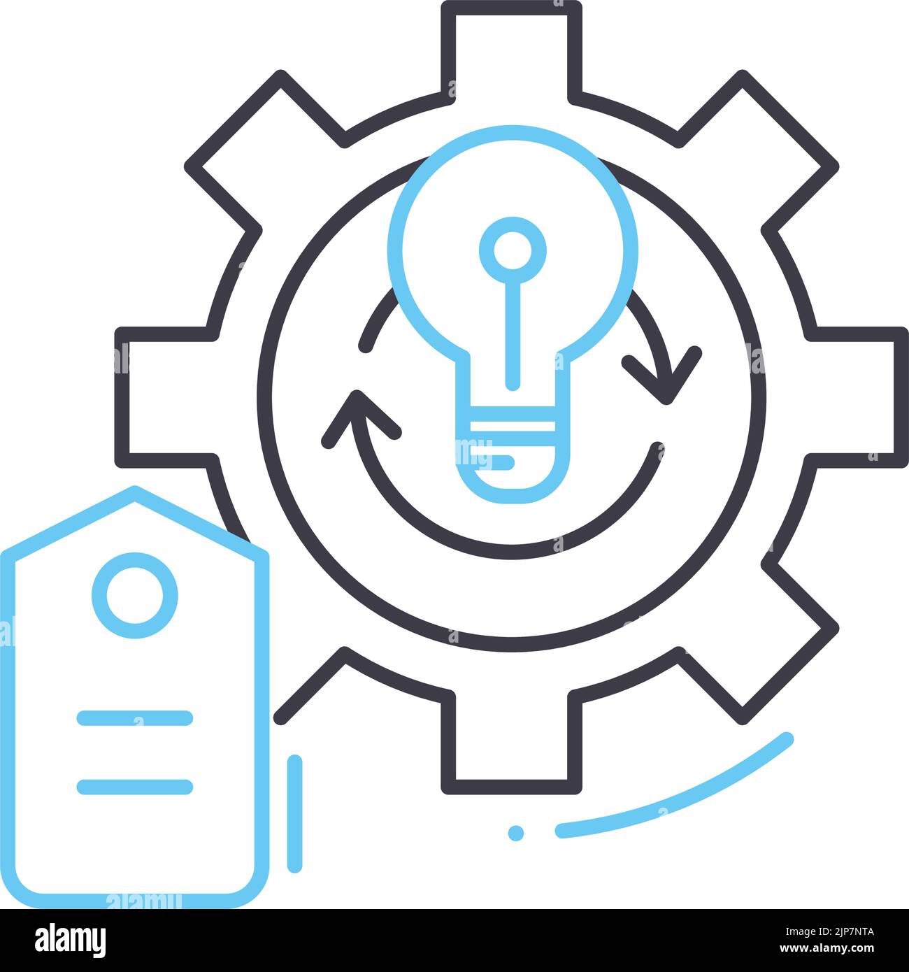 brand management line icon, outline symbol, vector illustration ...