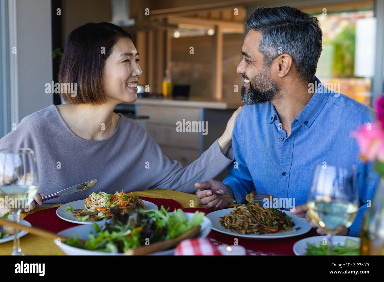 Family lunch happy people eating together hi-res stock photography and ...