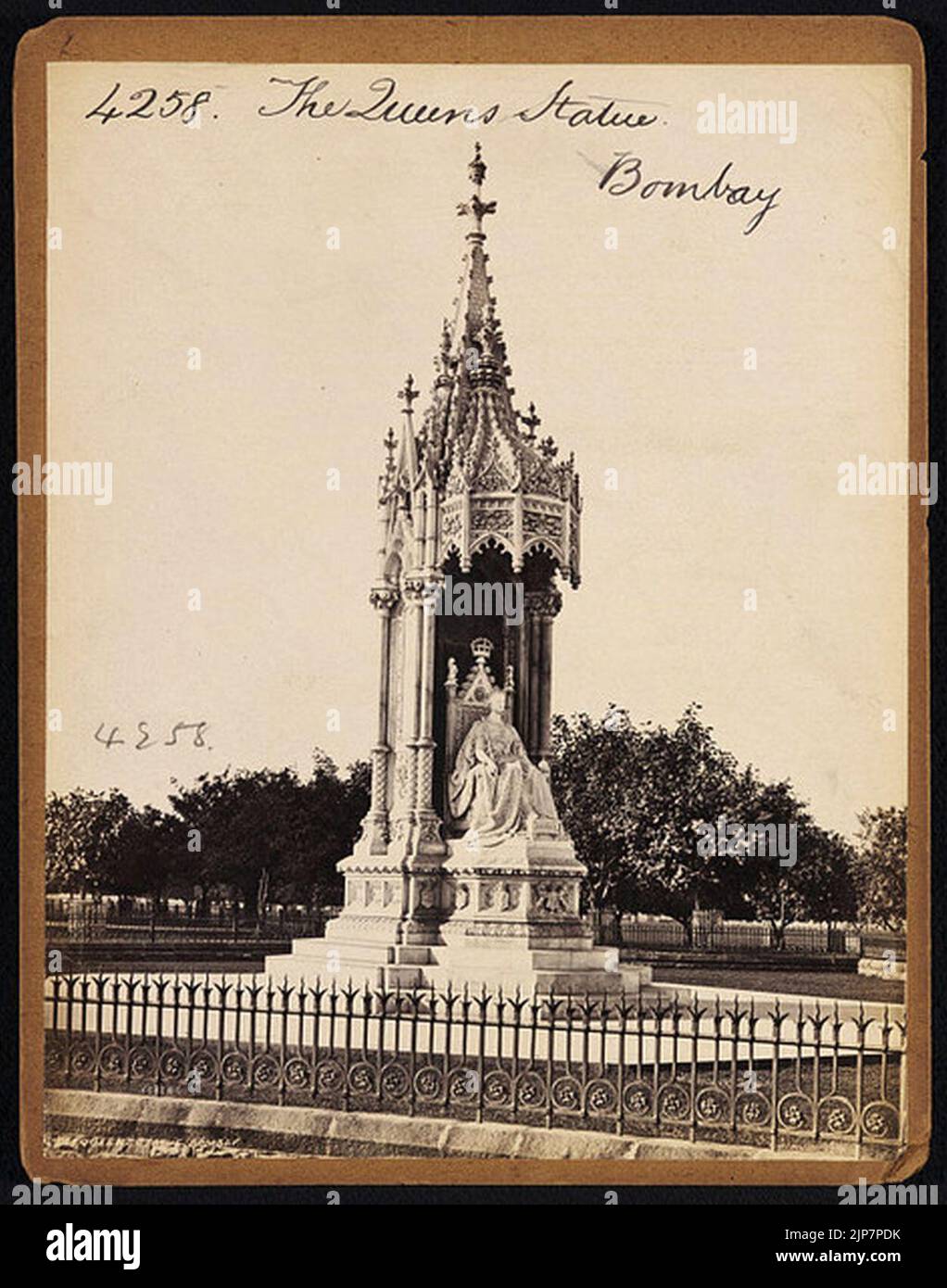 The Queen's Statue, Bombay by Francis Frith Stock Photo - Alamy
