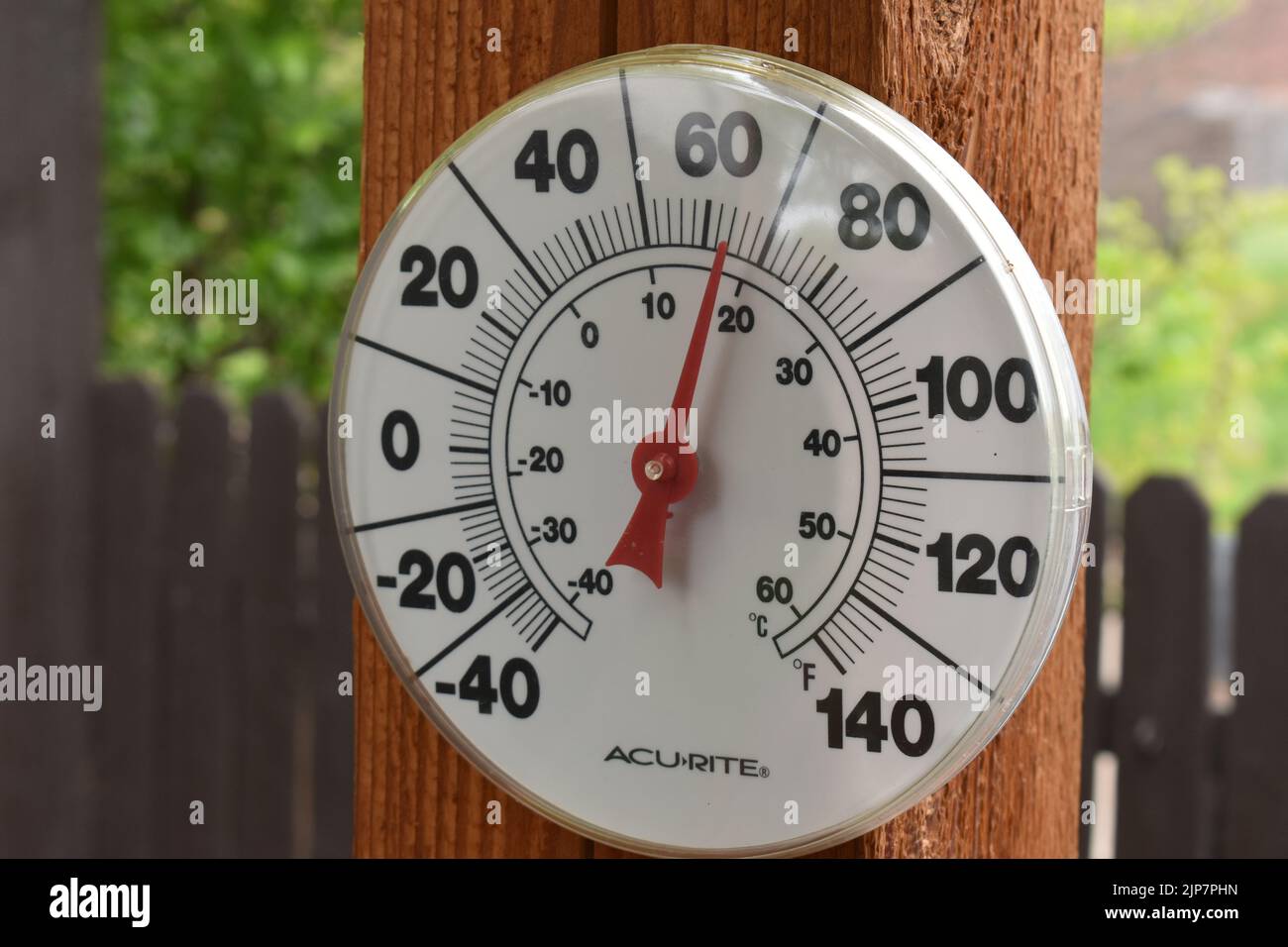 A temperature gauge on post on deck Stock Photo - Alamy
