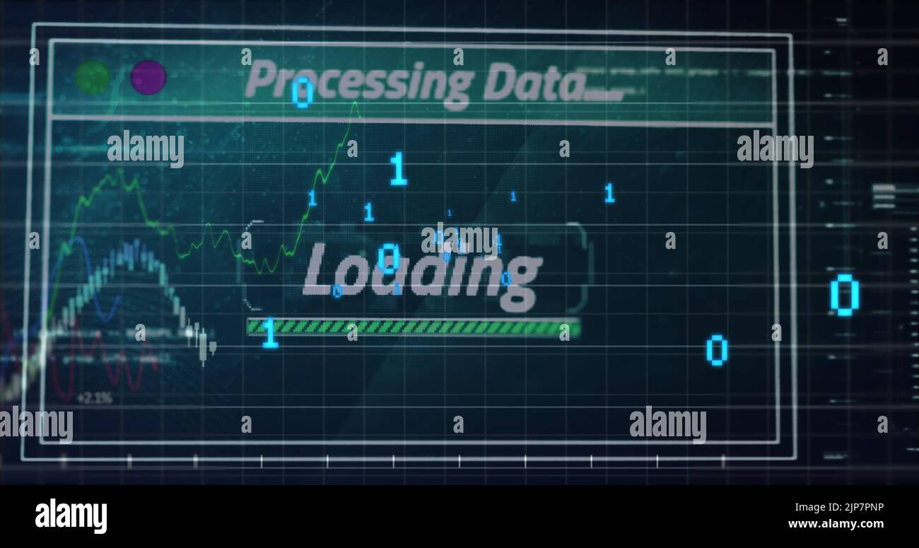 Image of data processing over black background Stock Photo - Alamy