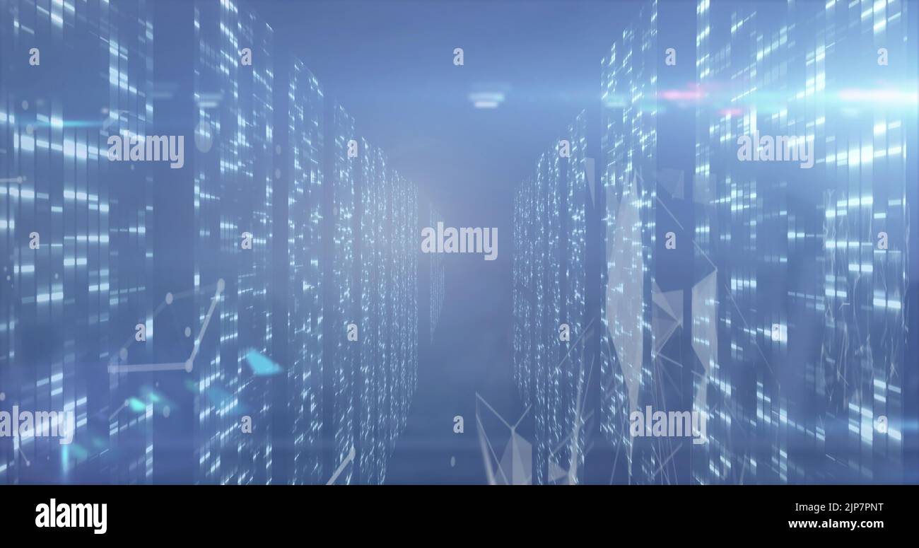 Image of shapes over light spots Stock Photo - Alamy