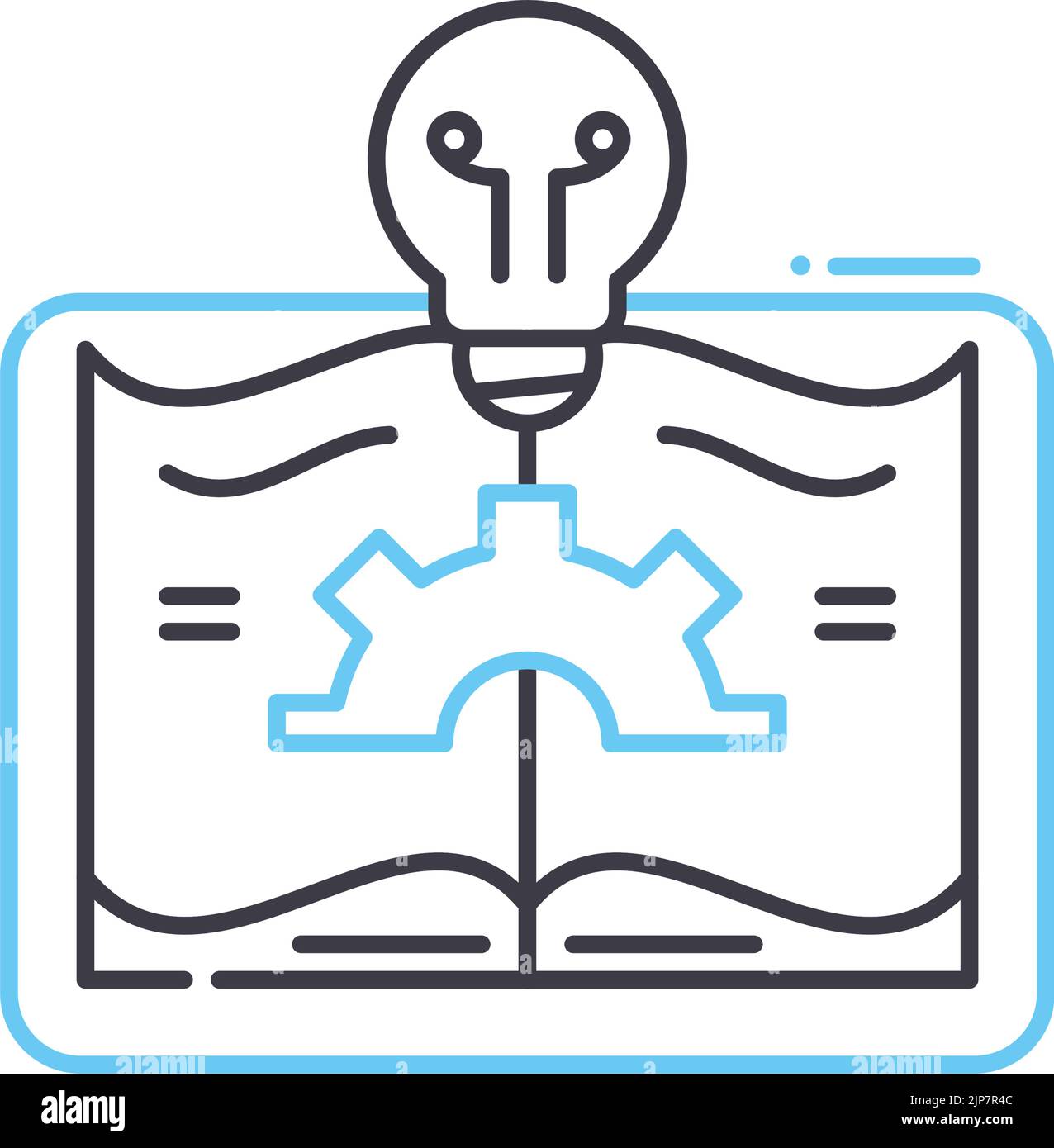 dictionary line icon, outline symbol, vector illustration, concept sign ...