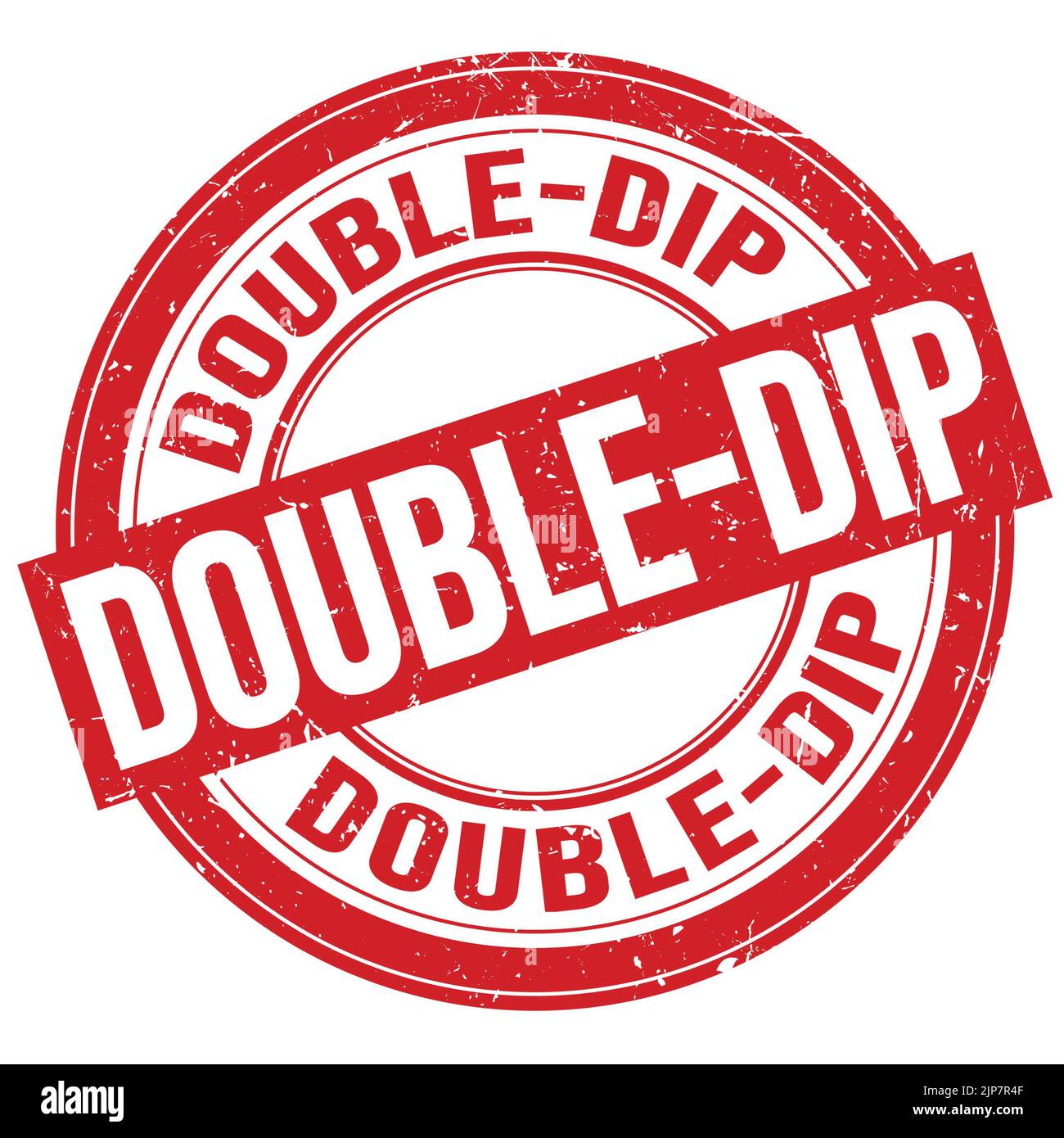 DOUBLE-DIP text written on red round grungy stamp sign Stock Photo - Alamy
