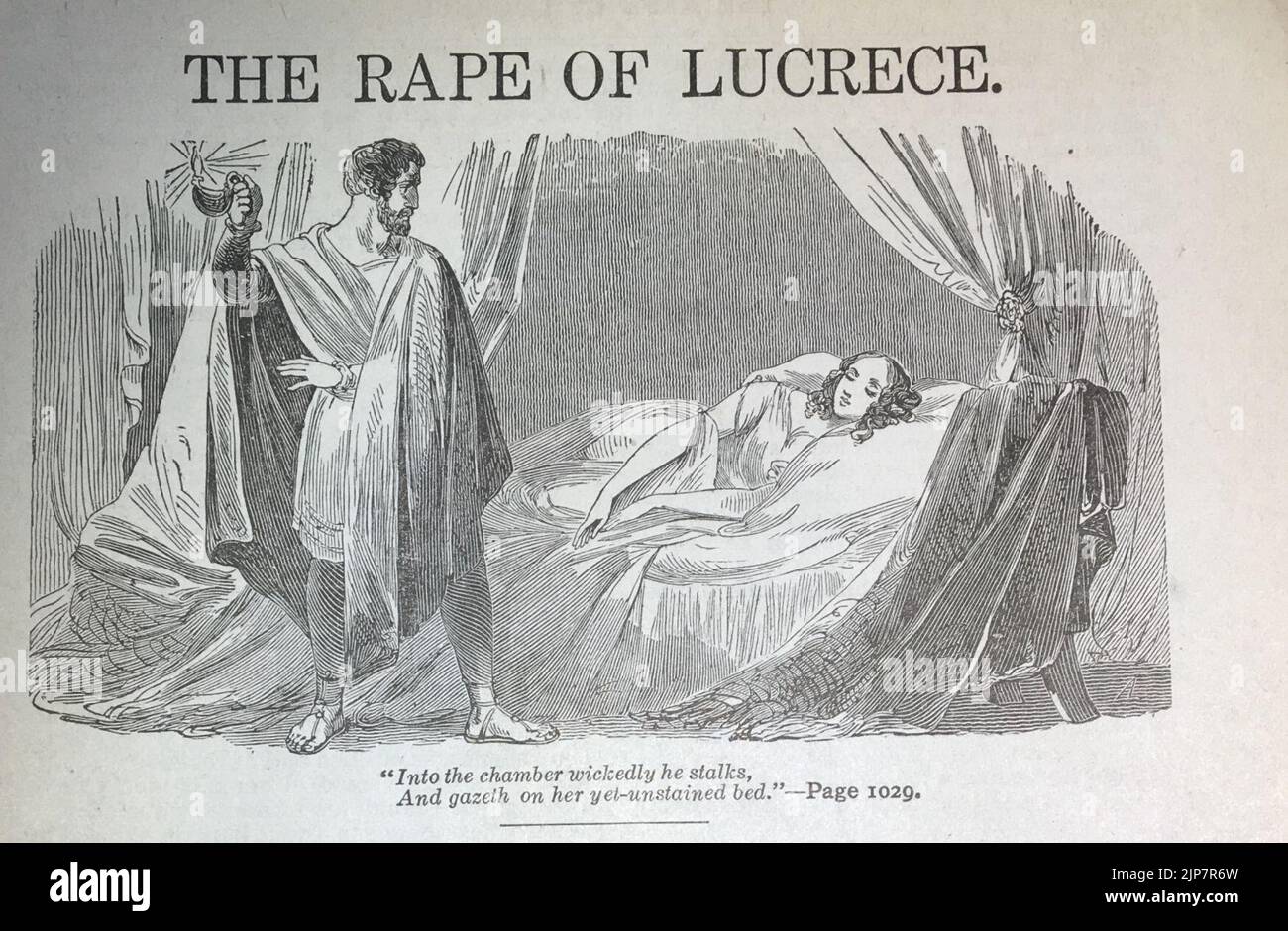 The Rape of Lucrece Lithograph Stock Photo - Alamy