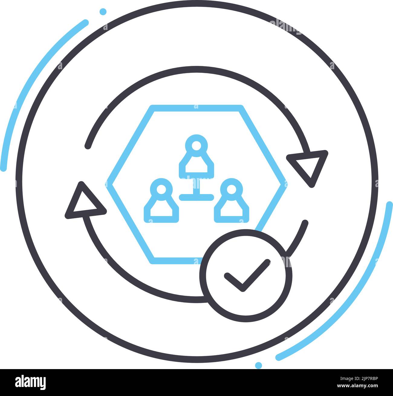 effectiveness line icon, outline symbol, vector illustration, concept ...