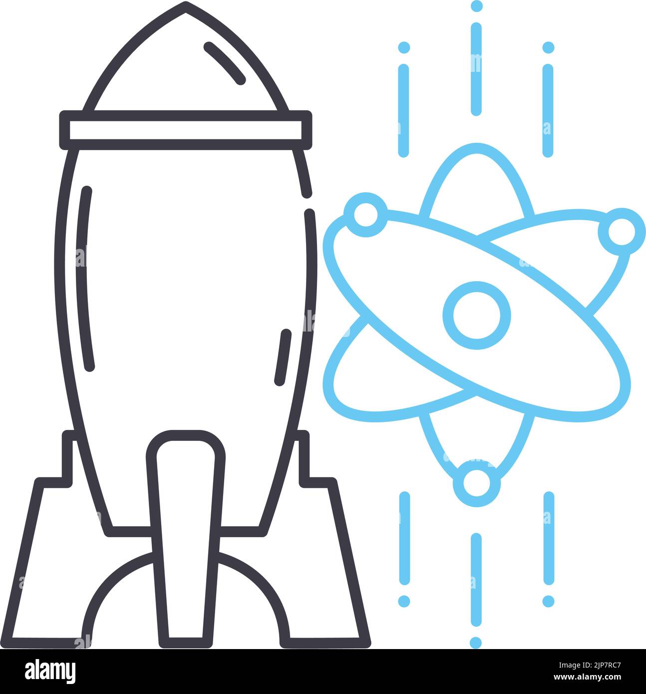 atomic line icon, outline symbol, vector illustration, concept sign ...