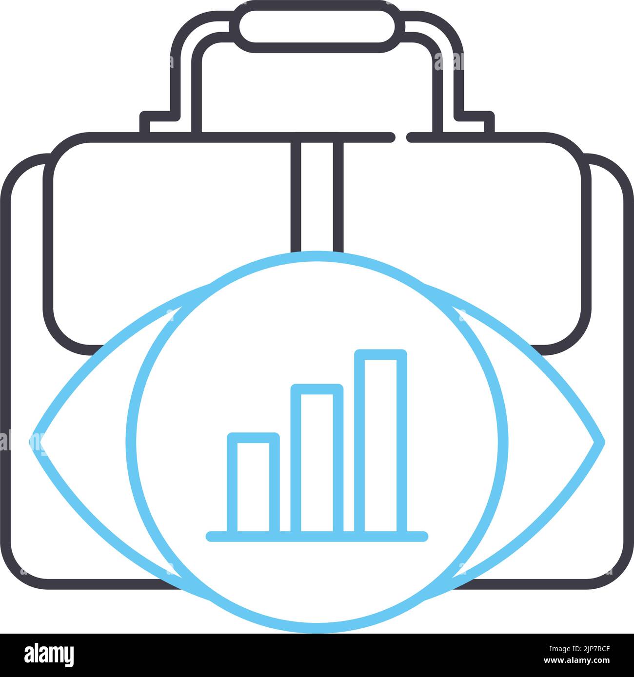 Company Analysis Line Icon Outline Symbol Vector Illustration 8474